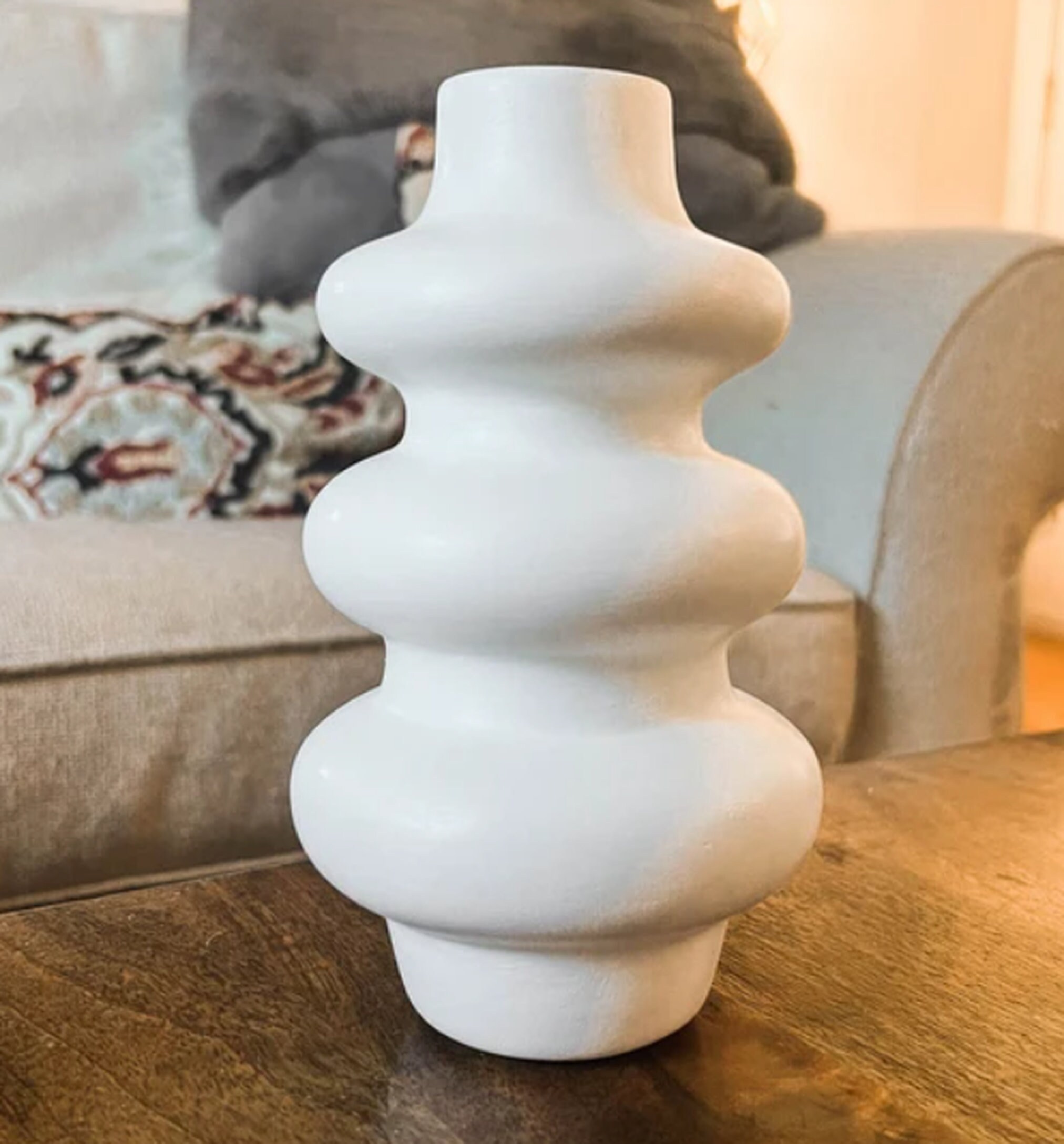 Minimalist Wavy Vase, Nordic Style Ceramic Vase, Flower Vase ...