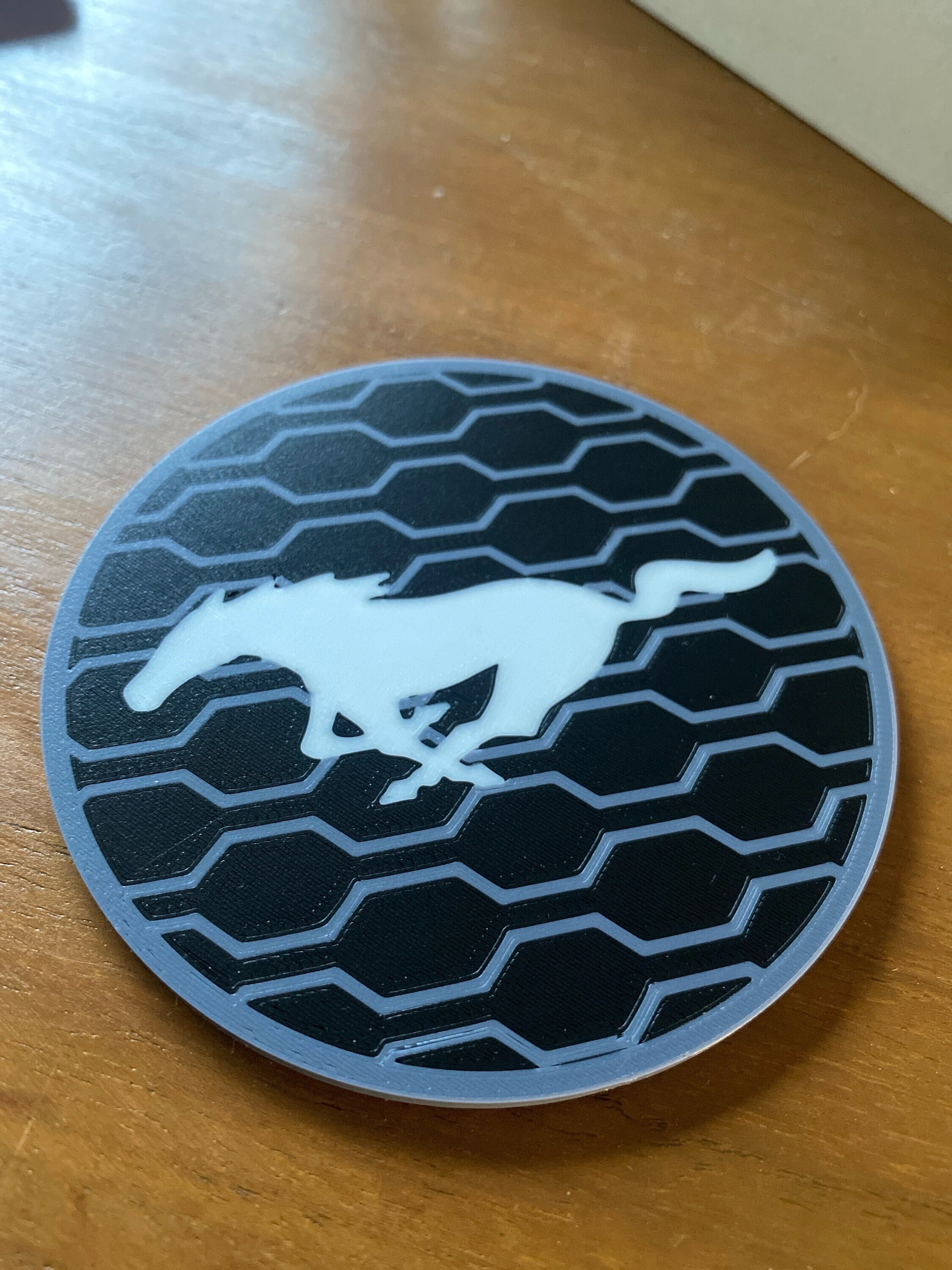 Ford Mustang Logo Coasters 4 Piece Set, Mustang Pony, Perfect Gift for ...