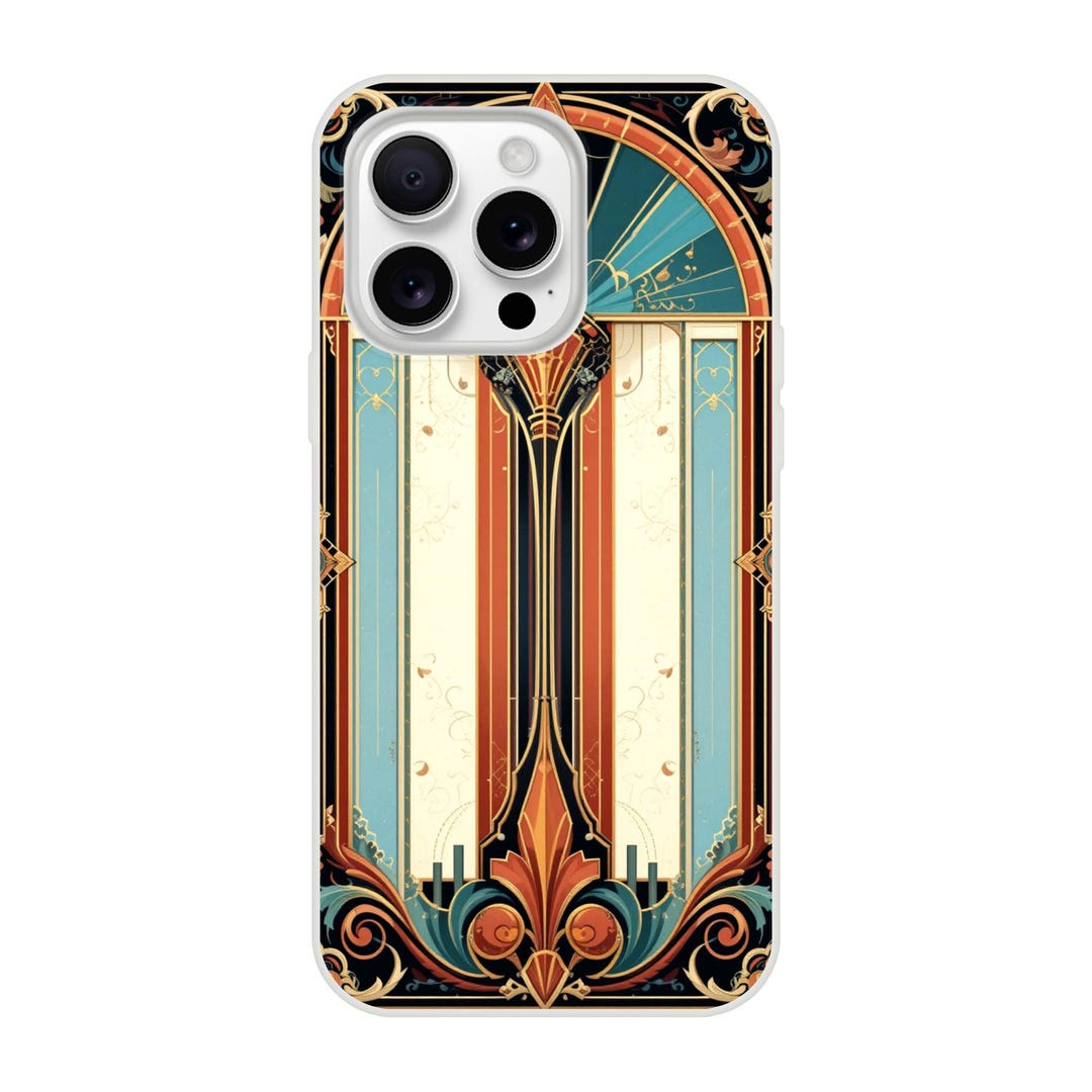 Art Deco Rococo Phone Case - Elegant Geometric and Scrollwork Design ...
