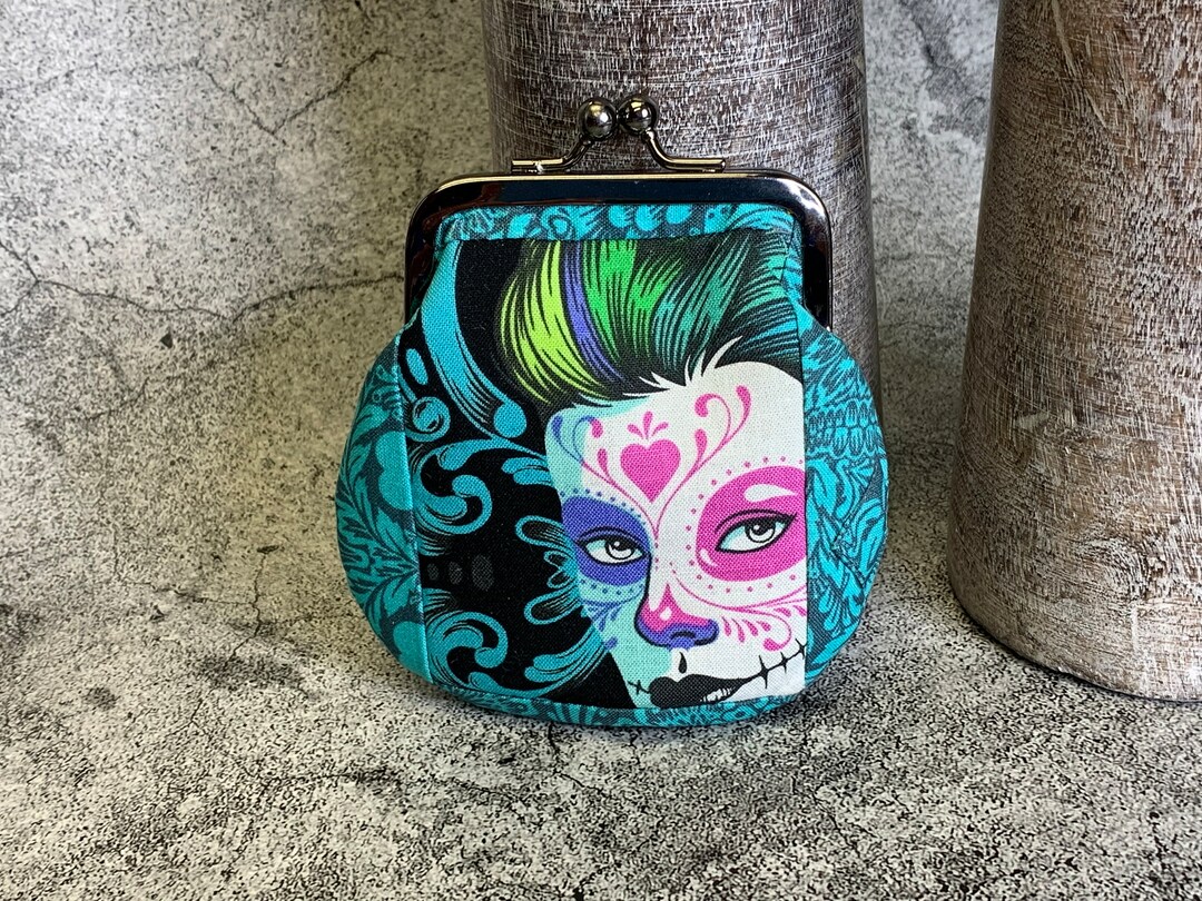 Tula Pink Possessed Kiss Clasp Coin Purseturquoise Possessed ...