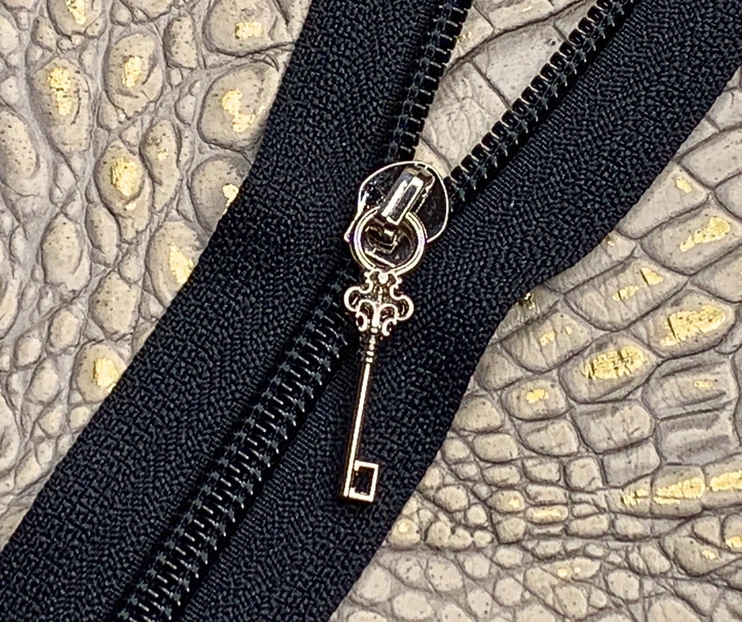 Skeleton Key Zipper Pull Zipper Sliderantique Brass, Copper, Silver ...