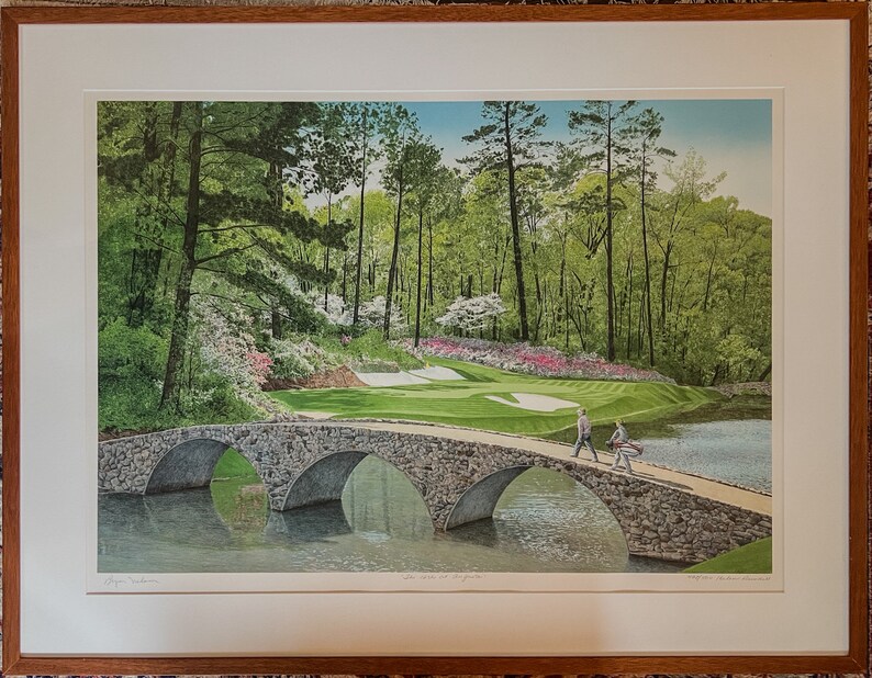 The 12th at Augusta: Print by Helen Rundell and Signed by Golf Legend ...