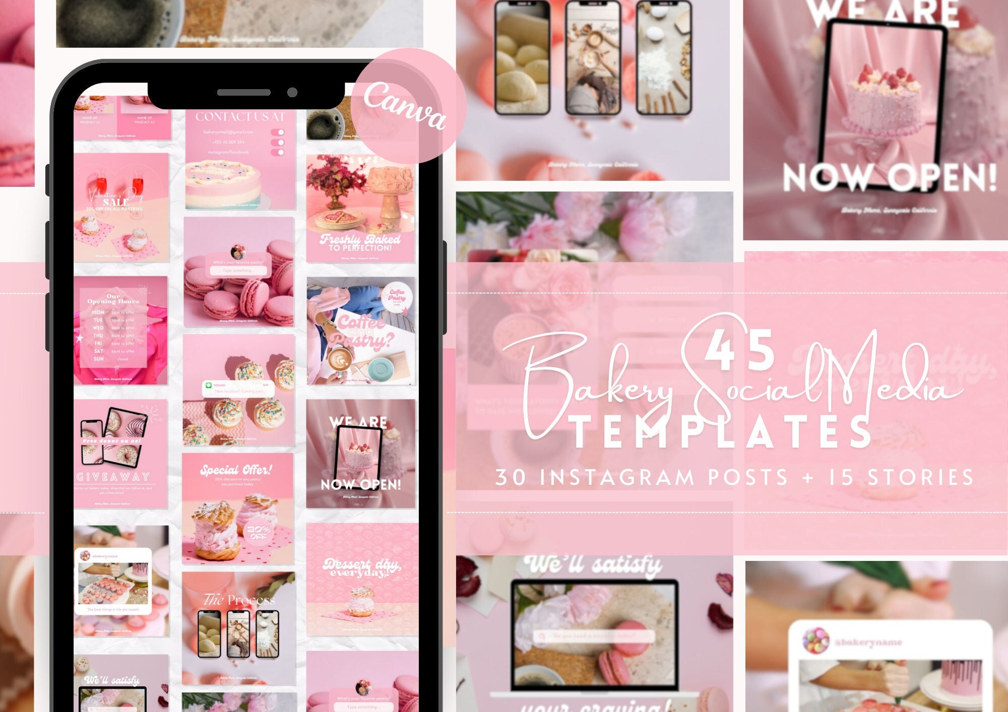 45 Bakery Instagram Post Templates, Bakery Canva Instagram Post and ...