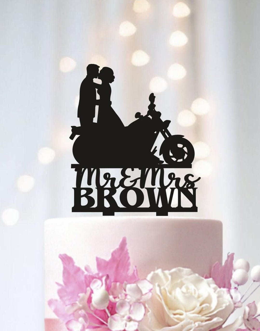 Motorcycle Wedding Cake Topper, Motorcycle Cake Toppers, Motorcycle ...