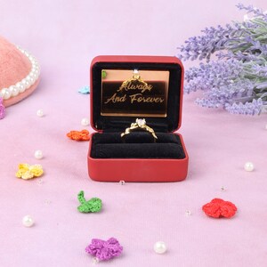 Personalized LED Engagement Ring Box: Proposal Ring Bearer - Etsy