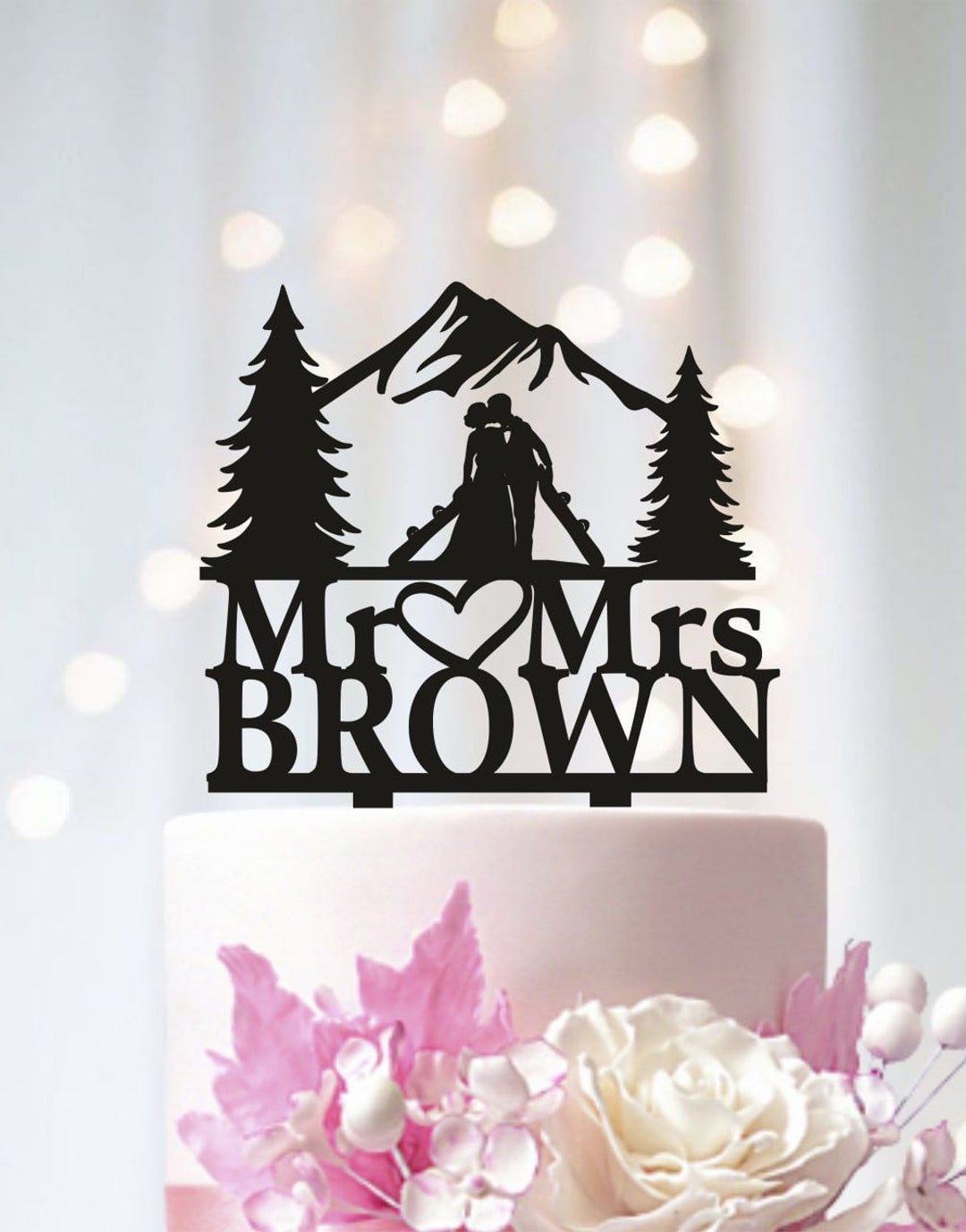 Snowboard Wedding Cake Topper Outdoor Wedding Cake Topper Sport Cake ...