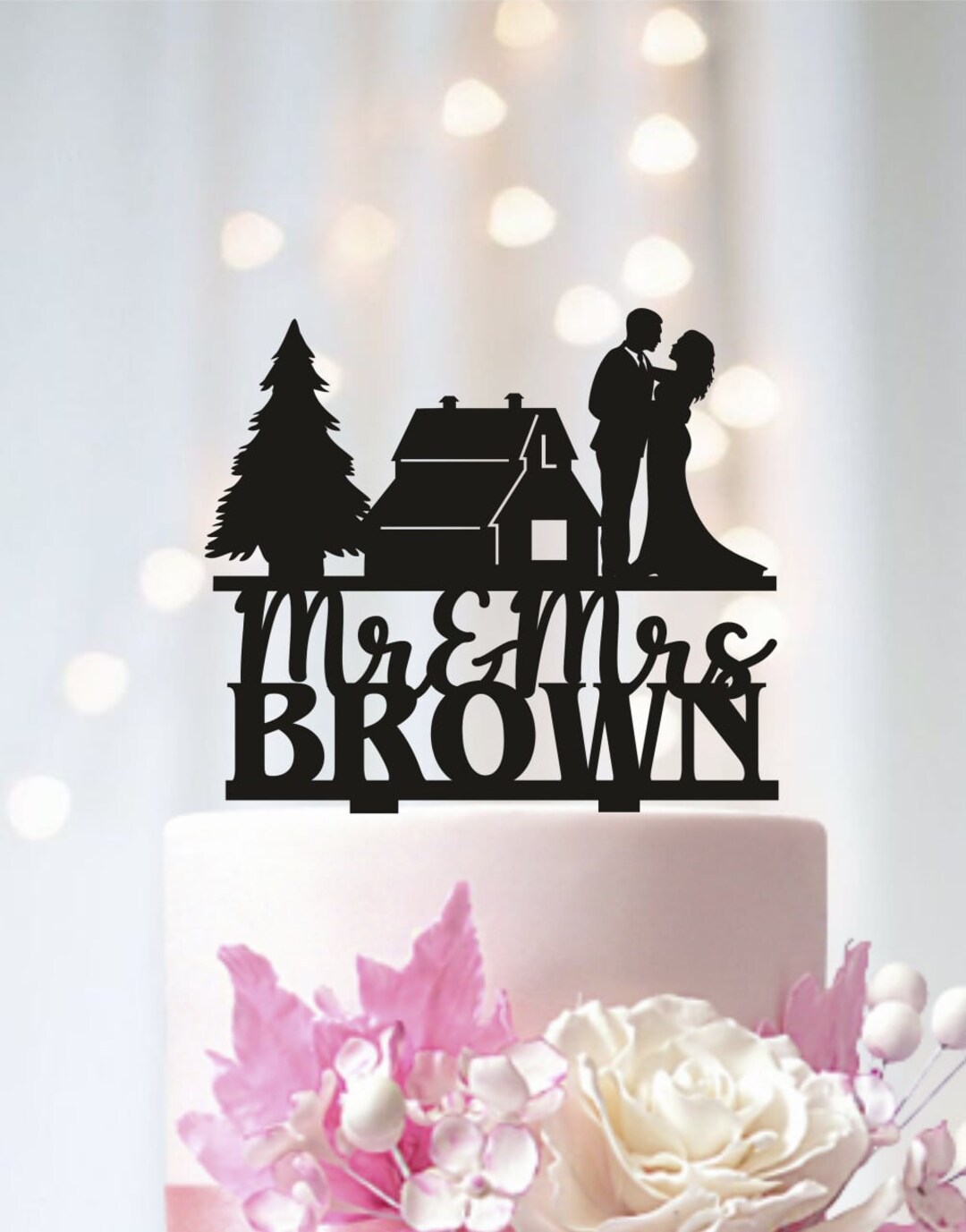 Custom Wedding Bride Groom on the Farm Cake Topper, Ranch Wedding ...