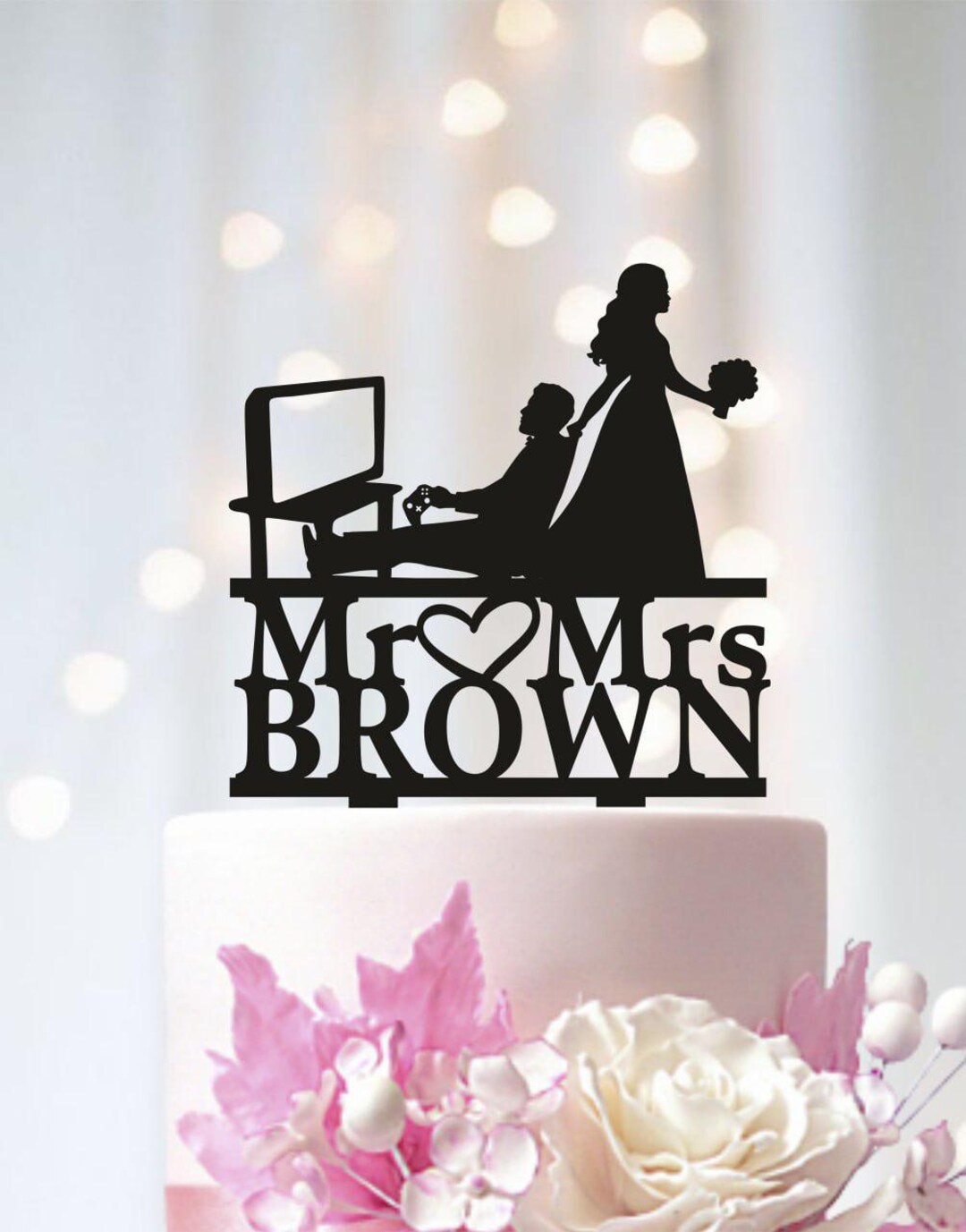 Game Wedding Cake Topper, Gamer Wedding Cake Topper, Video Game Control ...