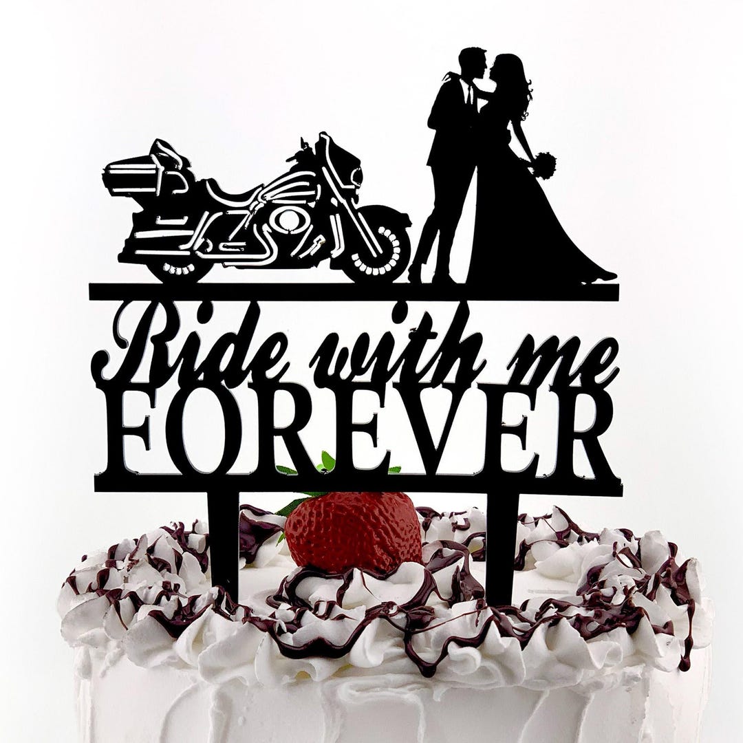 Ride With Me Forever Wedding Cake Topper, Street Glide Motorcycle Wedding Cake Topper Motorcycle ...