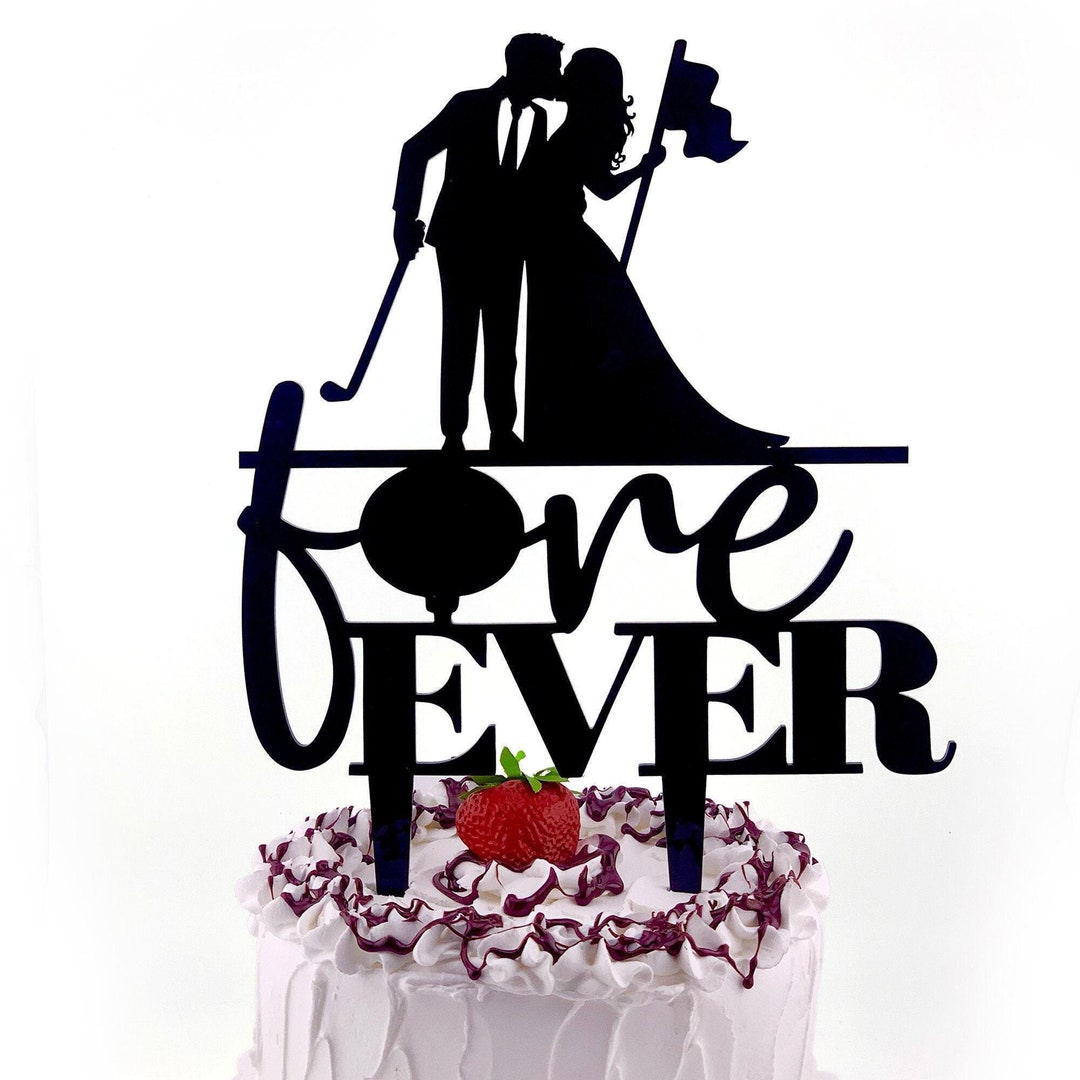 Fore Ever Cake Topper, Golf Wedding, Golfing Cake Topper, Golfers Cake ...