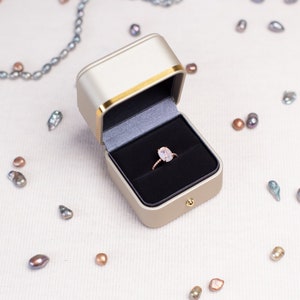 Personalized Proposal Ring Box Leather Ring Box Dainty Engagement ...