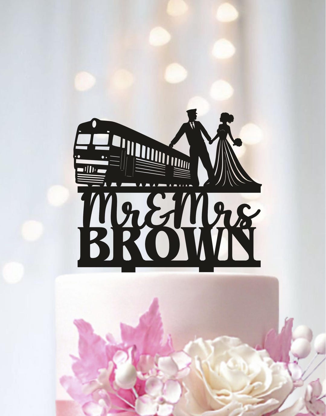Train Wedding Cake Topper, Train Locomotive Driver Cake Decor, Steam ...