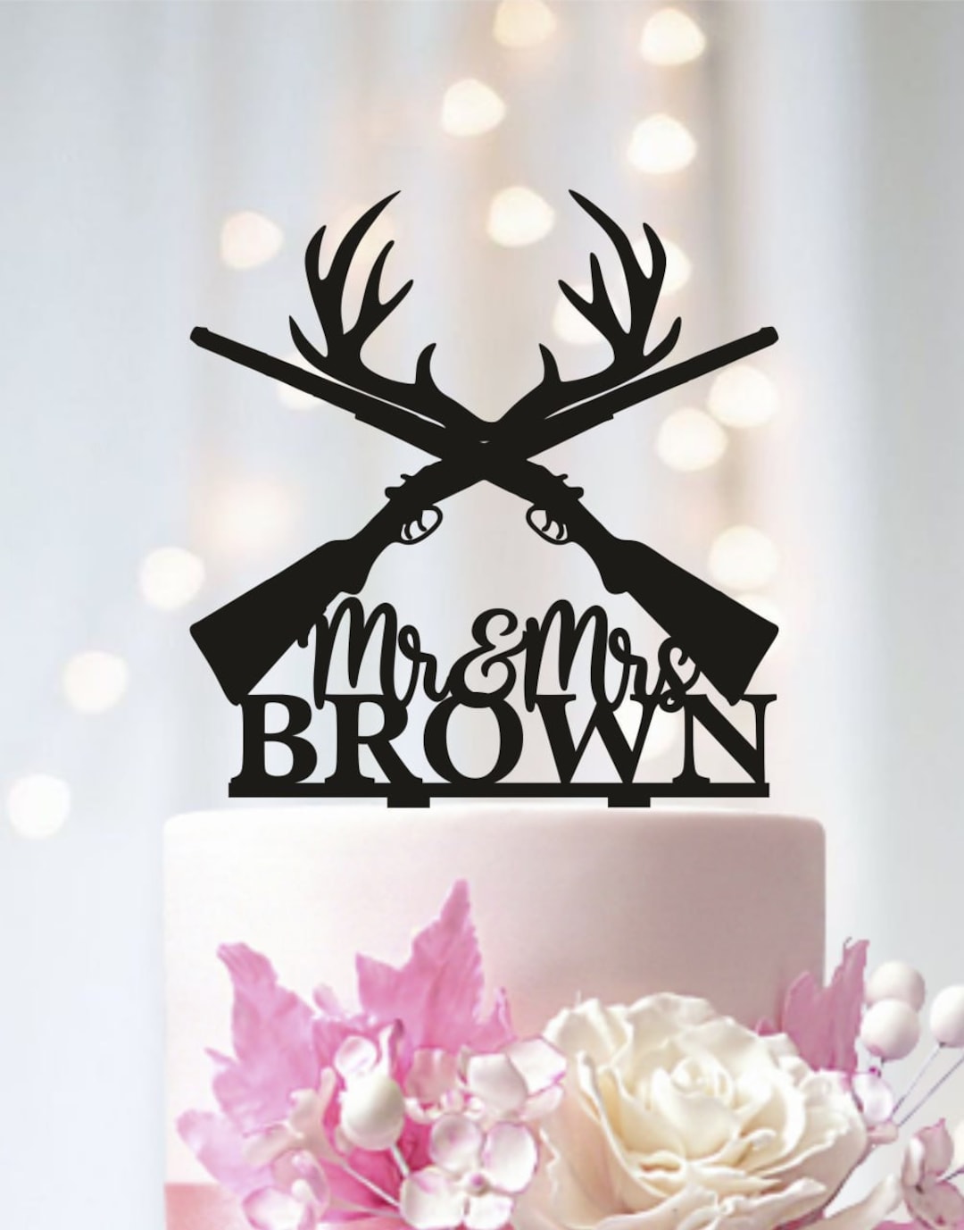 Hunter Wedding Cake Topper, Hunting Cake Topper for Wedding, the Hunt ...