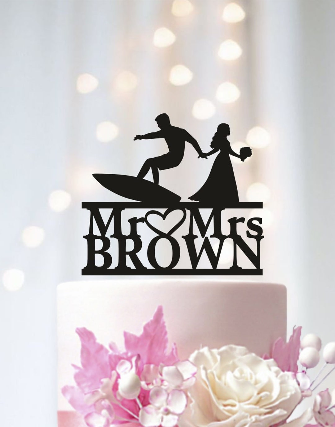 Surfing Wedding Cake Topper, Surfboards Topper, Surfing Topper, Surfer ...