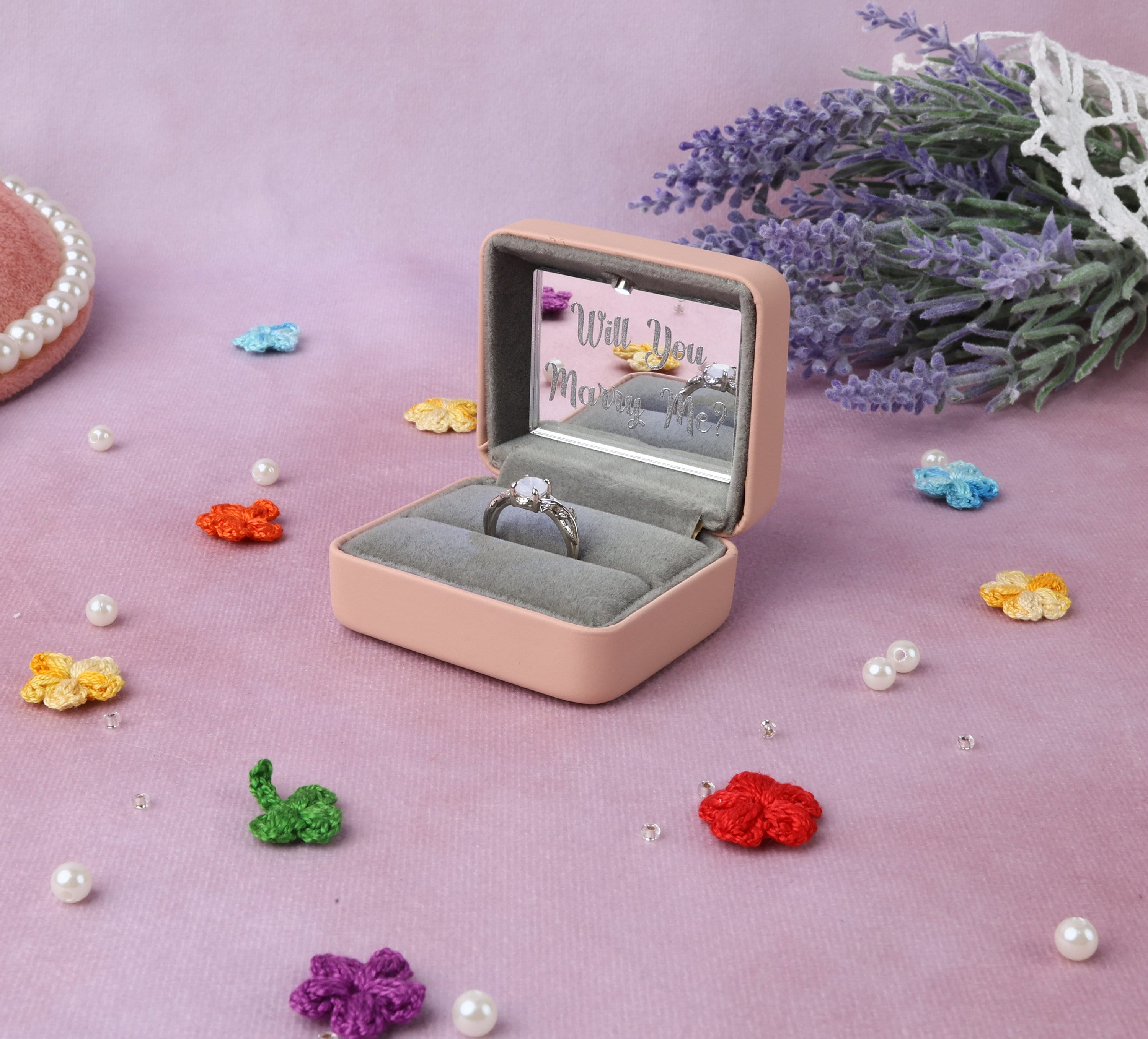 Personalized LED Engagement Ring Box: Proposal Ring Bearer - Etsy