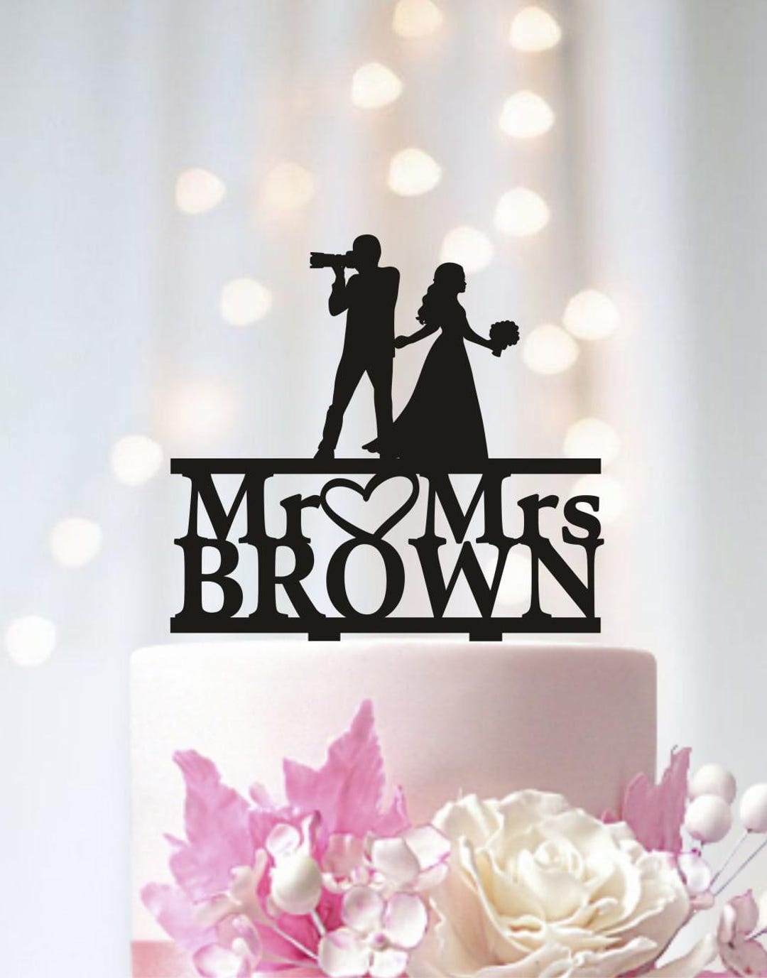 Photographer Wedding Cake Topper, Groom Photographer Cake Topper, Bride ...