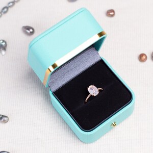 Personalized Proposal Ring Box Leather Ring Box Dainty Engagement ...