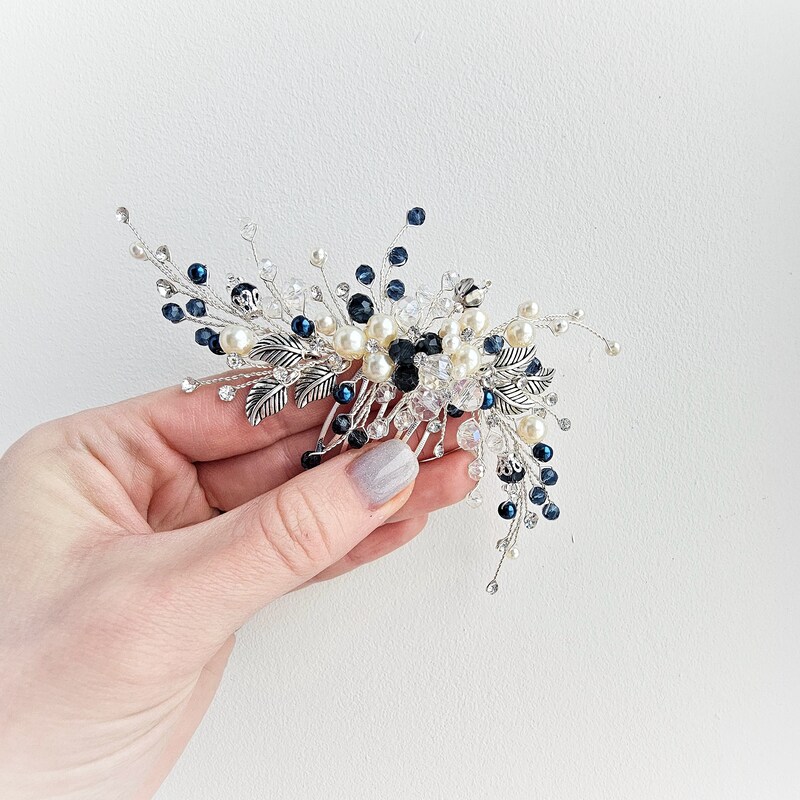 Blue Bridal Comb - Etsy