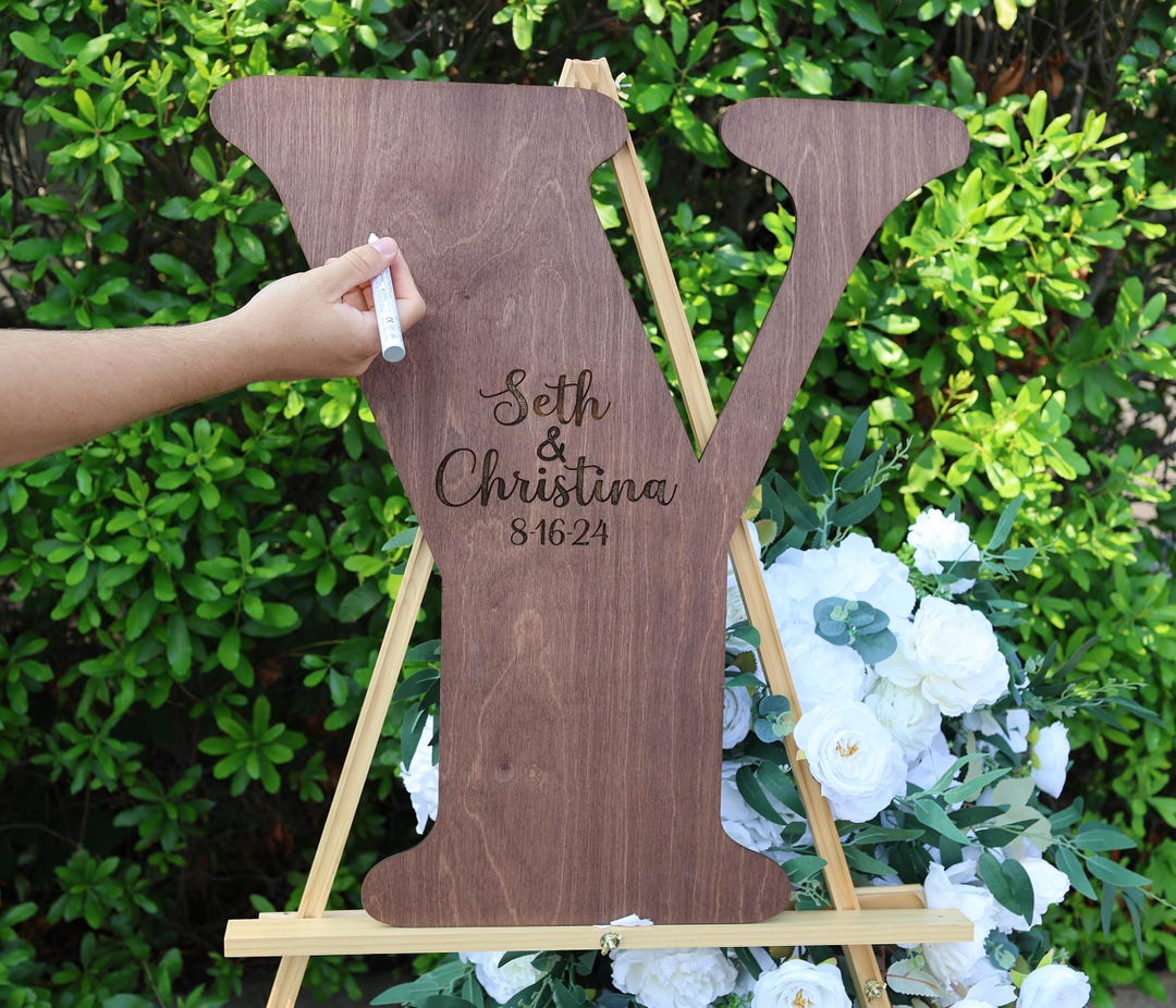 Wedding Alternative Guest Book, Letter Guest Book, Personalized Letter ...