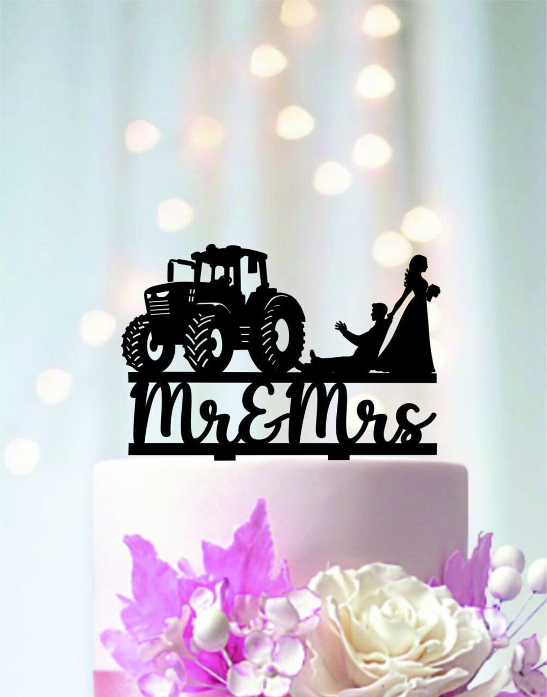 Tractor Wedding Cake Topper, Farmer Cake Topper, Country Cake Topper ...