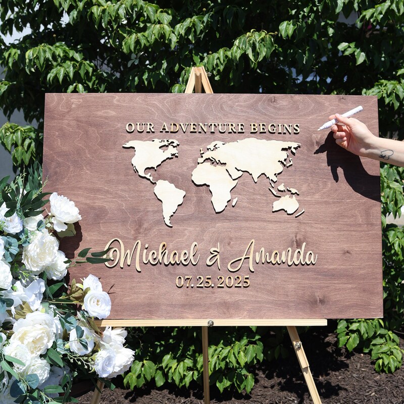 Map Guest Book - Etsy