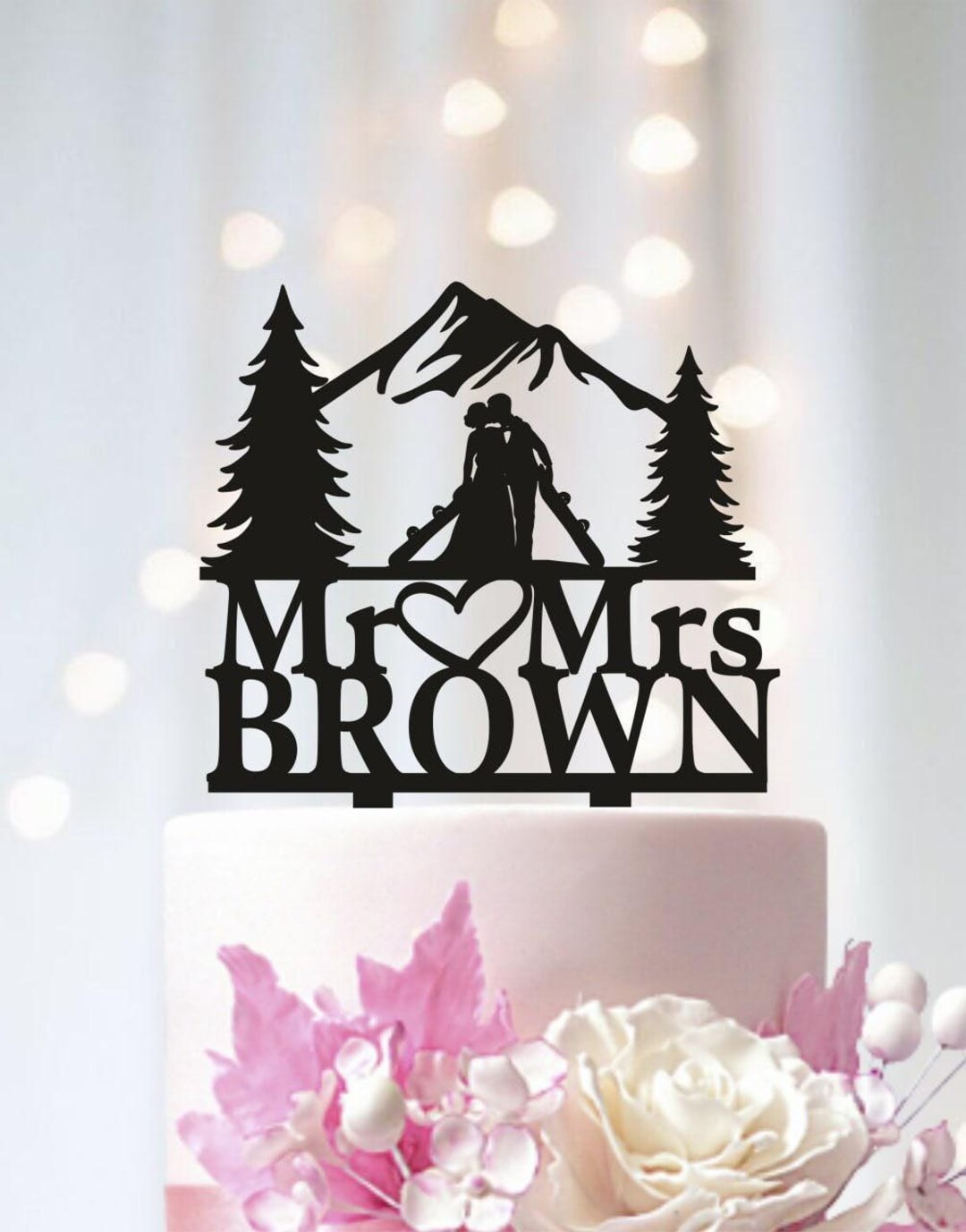 Snowboard Wedding Cake Topper Outdoor Wedding Cake Topper Sport Cake ...