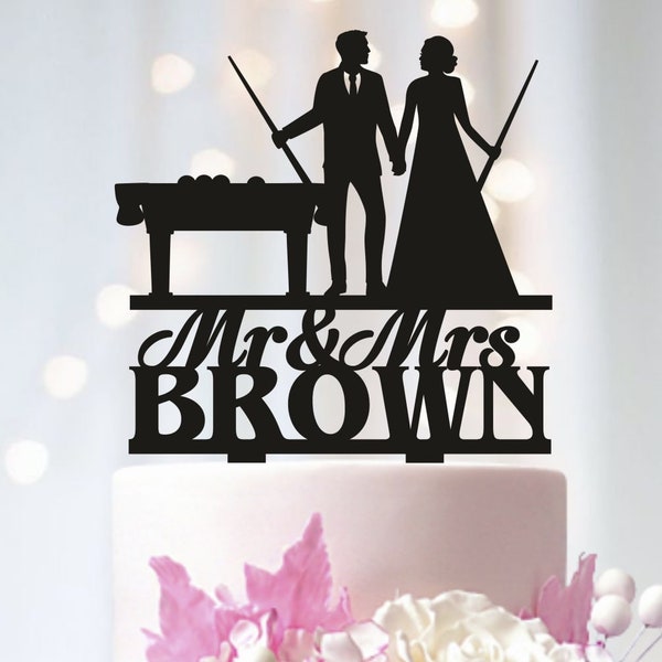 Snooker Wedding Cake Topper - Etsy