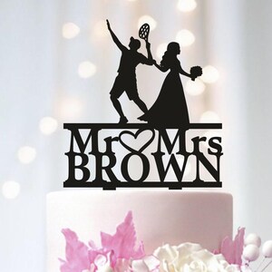 Tennis Wedding Cake Topper Tennis Players Cake Topper Tennis ...