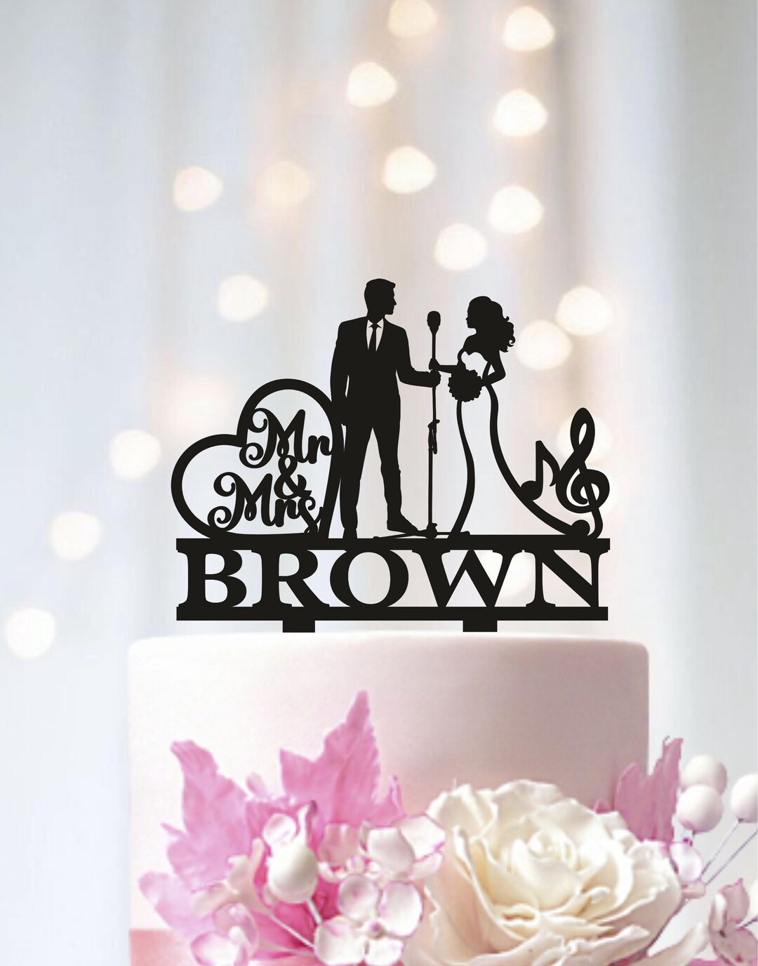 Singer Couple Cake Topper, Singer Wedding Cake Topper, Musician Wedding ...