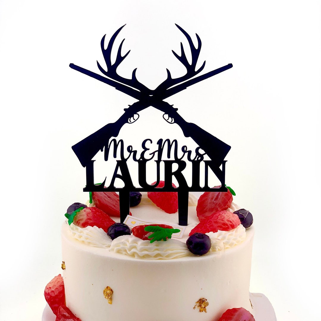 Hunter Wedding Cake Topper, Hunting Cake Topper for Wedding, the Hunt ...