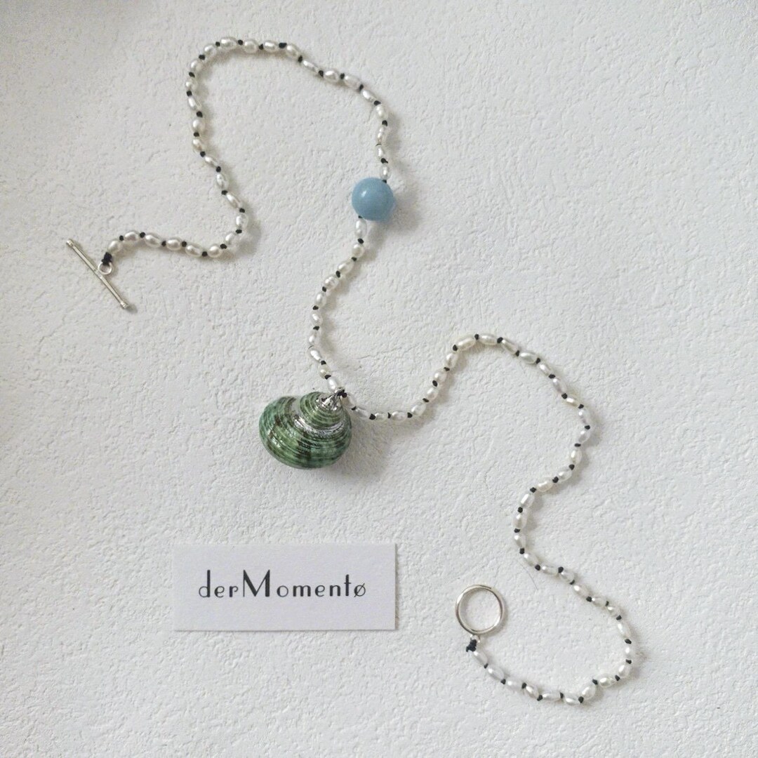 MOANA Nautical Seashell Pearl Necklace Summer Conch Shell Pendant With ...