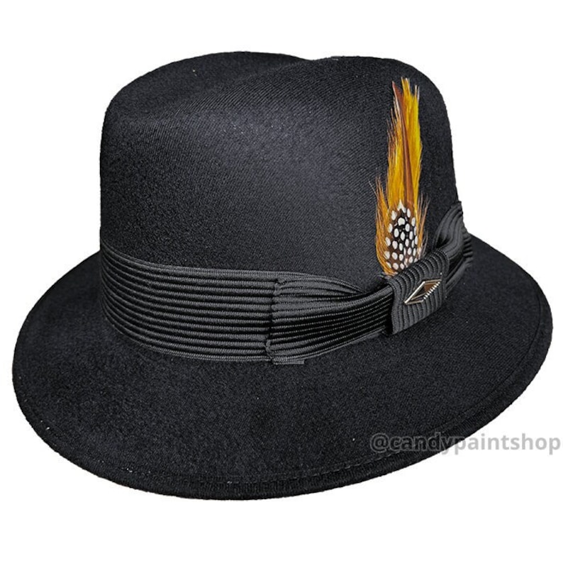 Chicano Homage Fedoras - Black Lowrider Brim Authentic Whittier ...