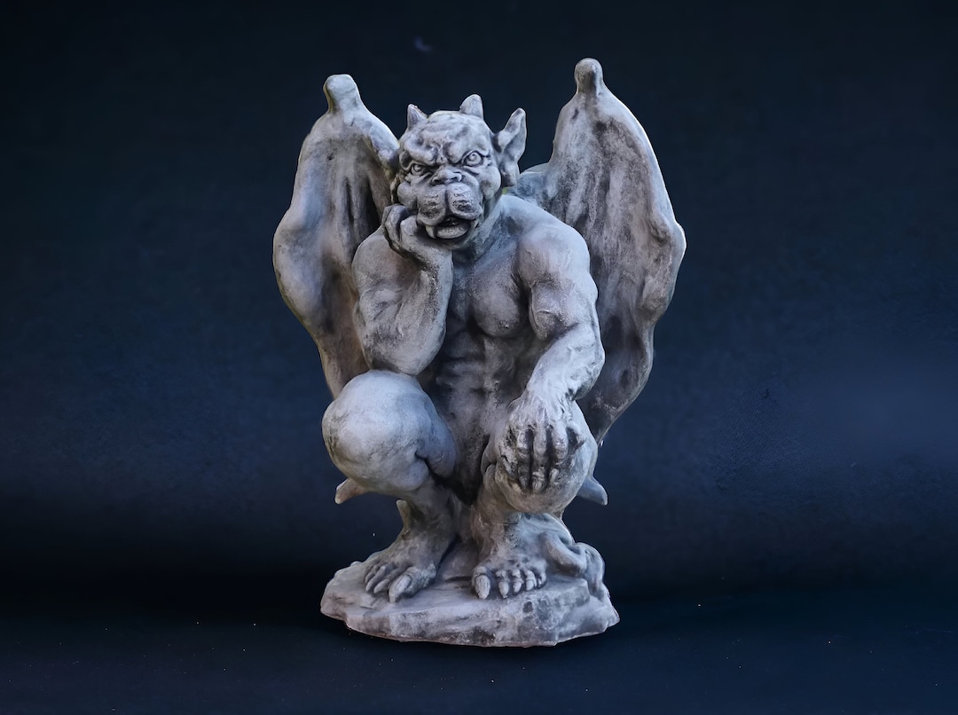 Plastic Gargoyle Garden Decoration Fantasy Gargoyle Outdoor Ornament - Etsy
