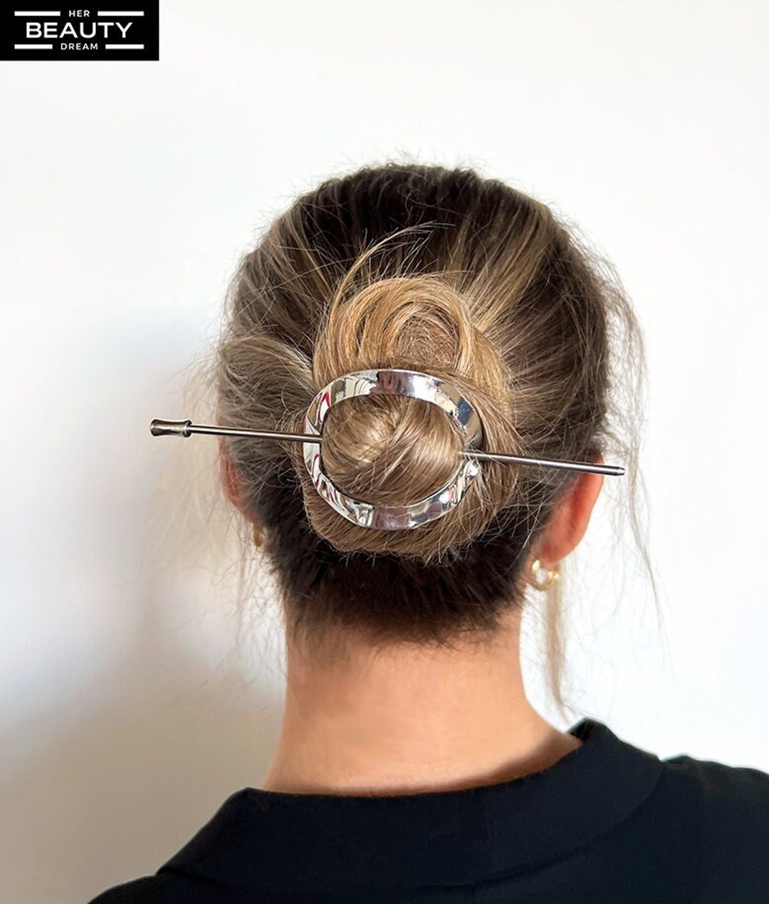 Metal Hair Pin, Minimalist Hair Stick, Geometric Hair Pin, Brass Hair ...