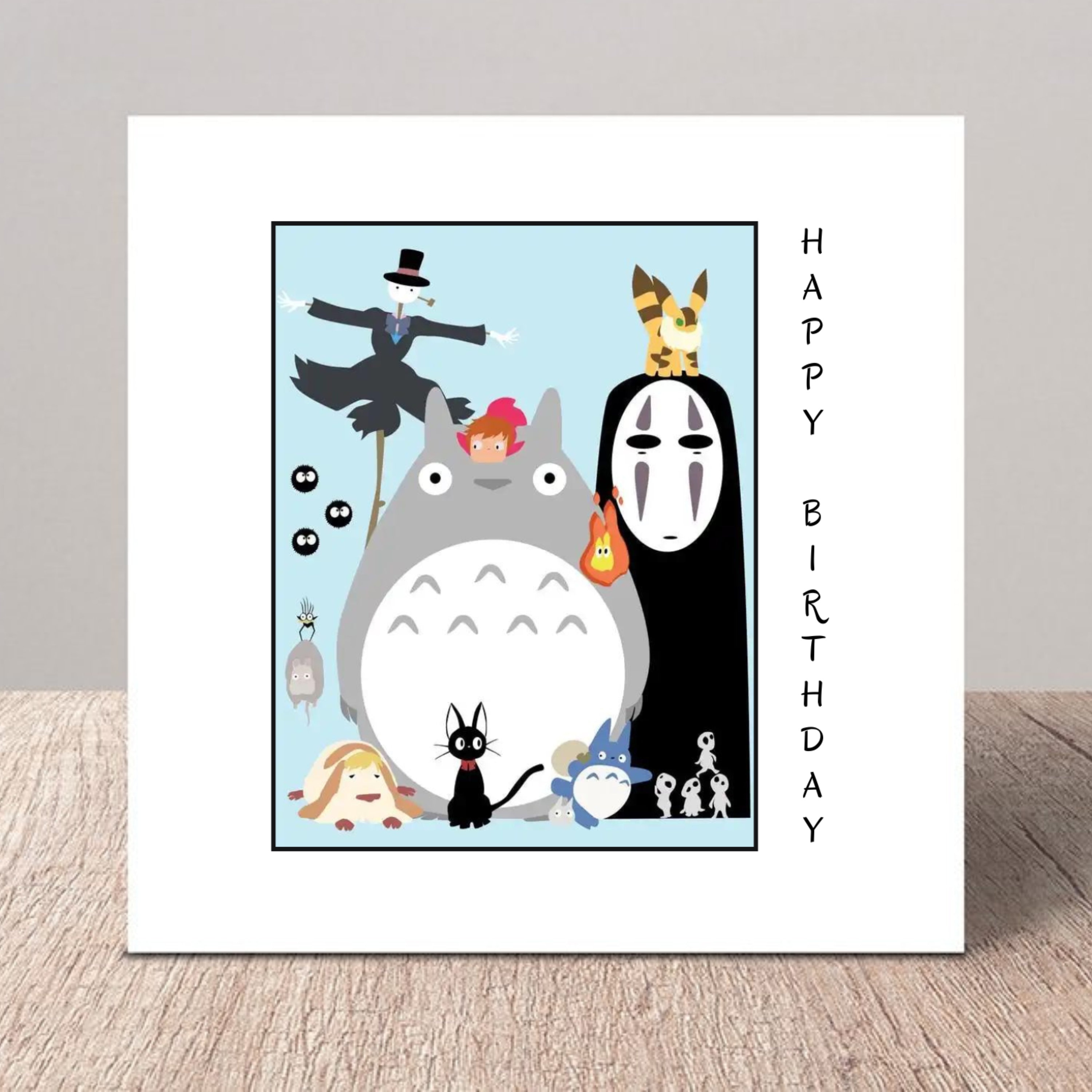 Ghibli Characters Theme Birthday Greeting Card (B) FREE POSTAGE ! - Etsy UK