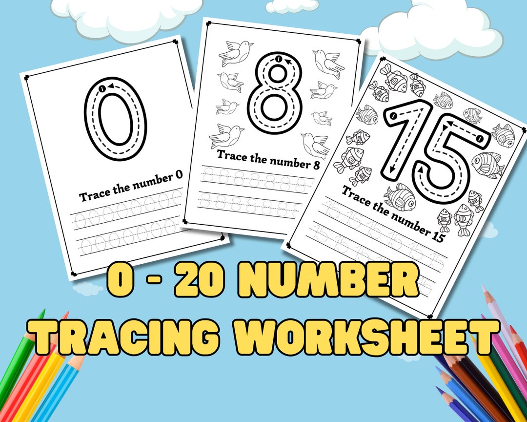 21 Number Tracing Worksheets, Traceable Numbers, Preschool Worksheets ...