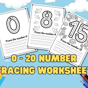 21 Number Tracing Worksheets, Traceable Numbers, Preschool Worksheets ...