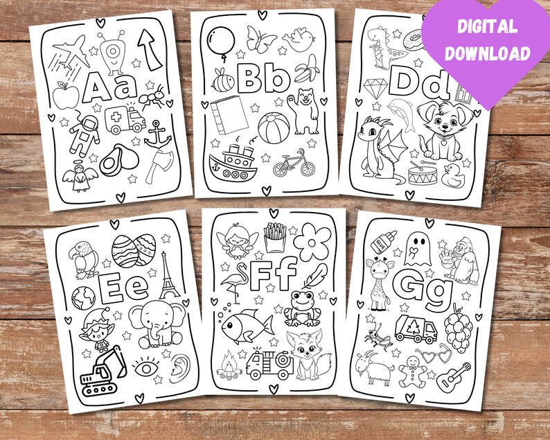26 Printable Alphabet Coloring Pages: Worksheets for Preschool ...