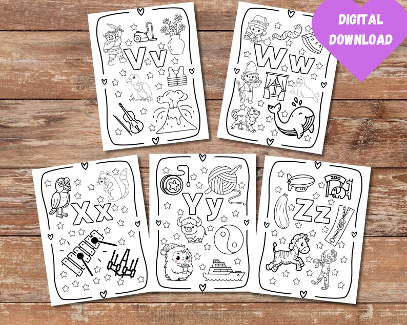 26 Printable Alphabet Coloring Pages: Worksheets for Preschool ...