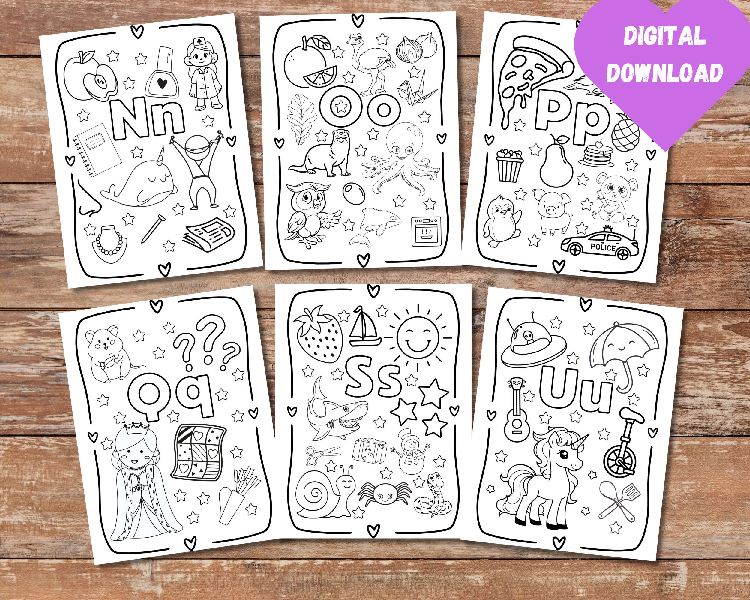 26 Printable Alphabet Coloring Pages: Worksheets for Preschool ...