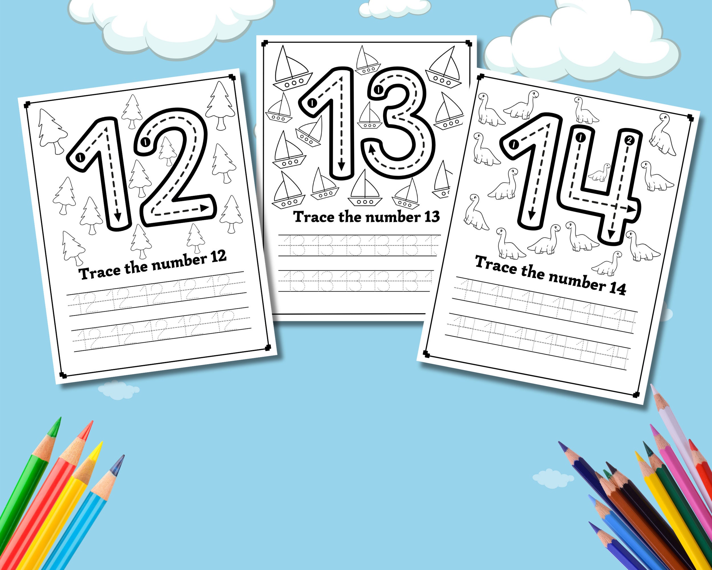 21 Number Tracing Worksheets, Traceable Numbers, Preschool Worksheets ...