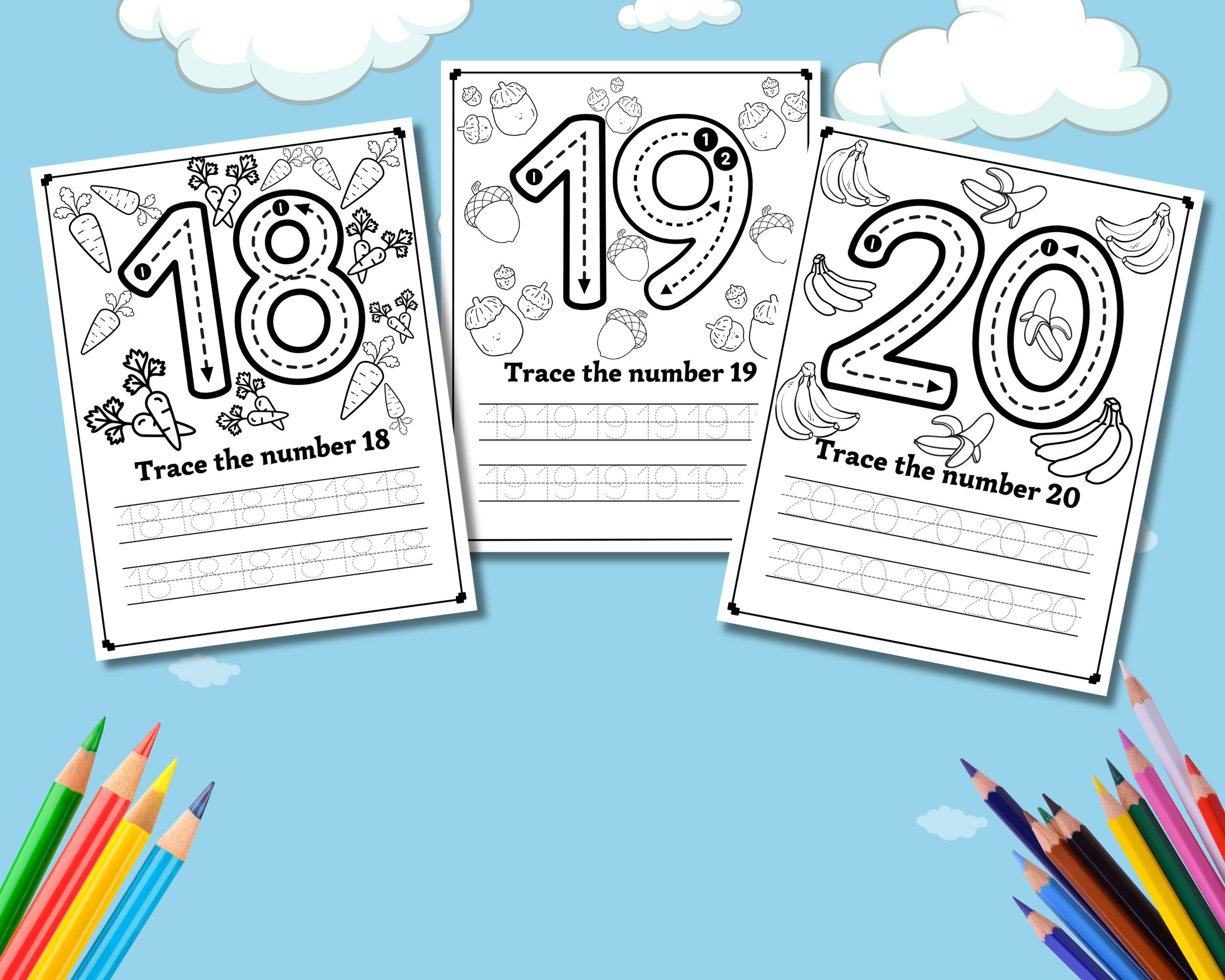 21 Number Tracing Worksheets, Traceable Numbers, Preschool Worksheets ...