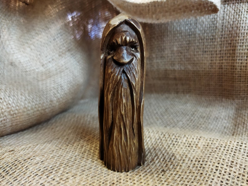 Veles Statue. Woodcarving. Altar of the Slavic Gods. A Forest Wizard ...