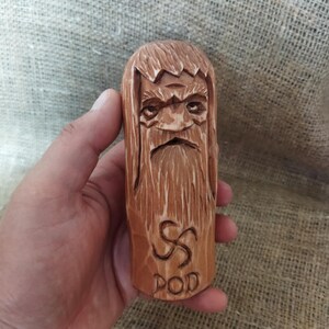 Rod Statue. Slavic Idols. Wooden Chur of the Slavic God. Wood Carving ...