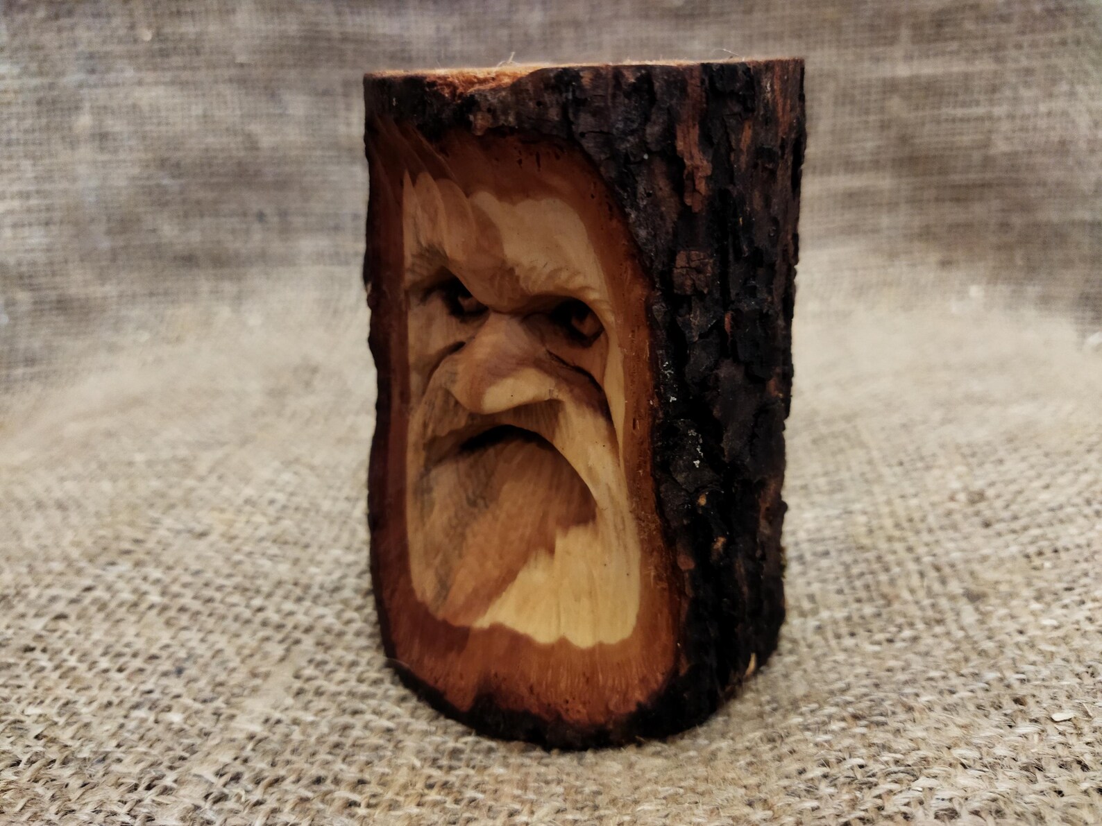 Handmade Wooden Face Sculpture Rustic Slavic Style - Etsy
