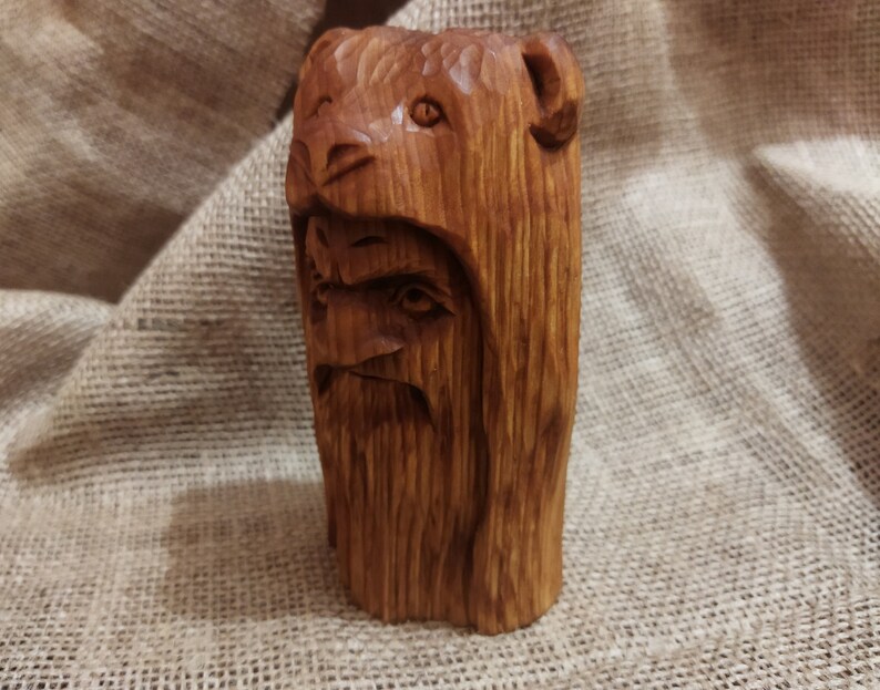 Veles Statue. Woodcarving. Altar of the Slavic Gods. A Forest Wizard ...