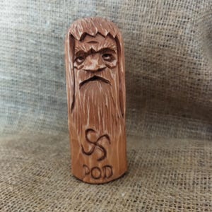 Rod Statue. Slavic Idols. Wooden Chur of the Slavic God. Wood Carving ...