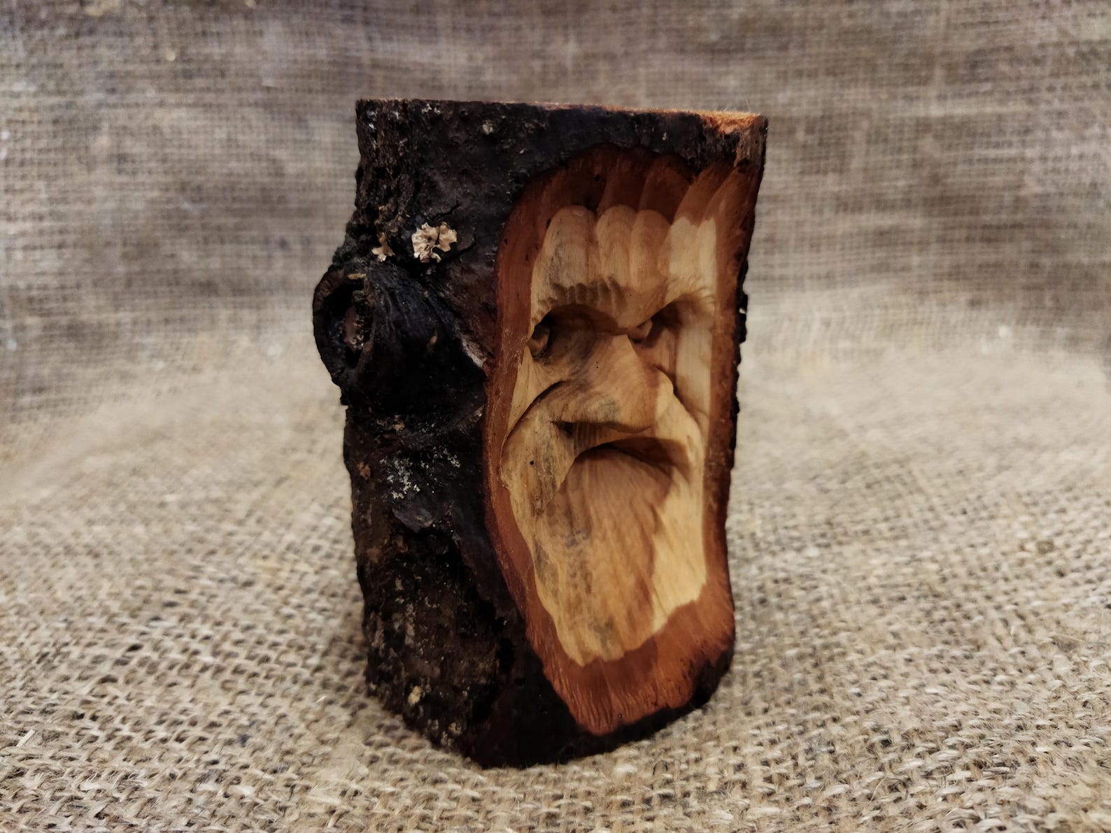 Handmade Wooden Face Sculpture Rustic Slavic Style - Etsy