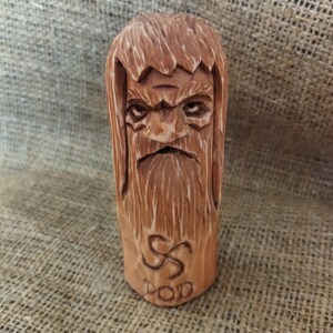 Rod Statue. Slavic Idols. Wooden Chur of the Slavic God. Wood Carving ...