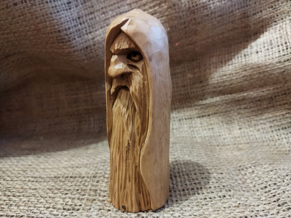 Odin Statue. Wood Carving. Scandinavian Mythology. Nordic Gods. Wotan ...